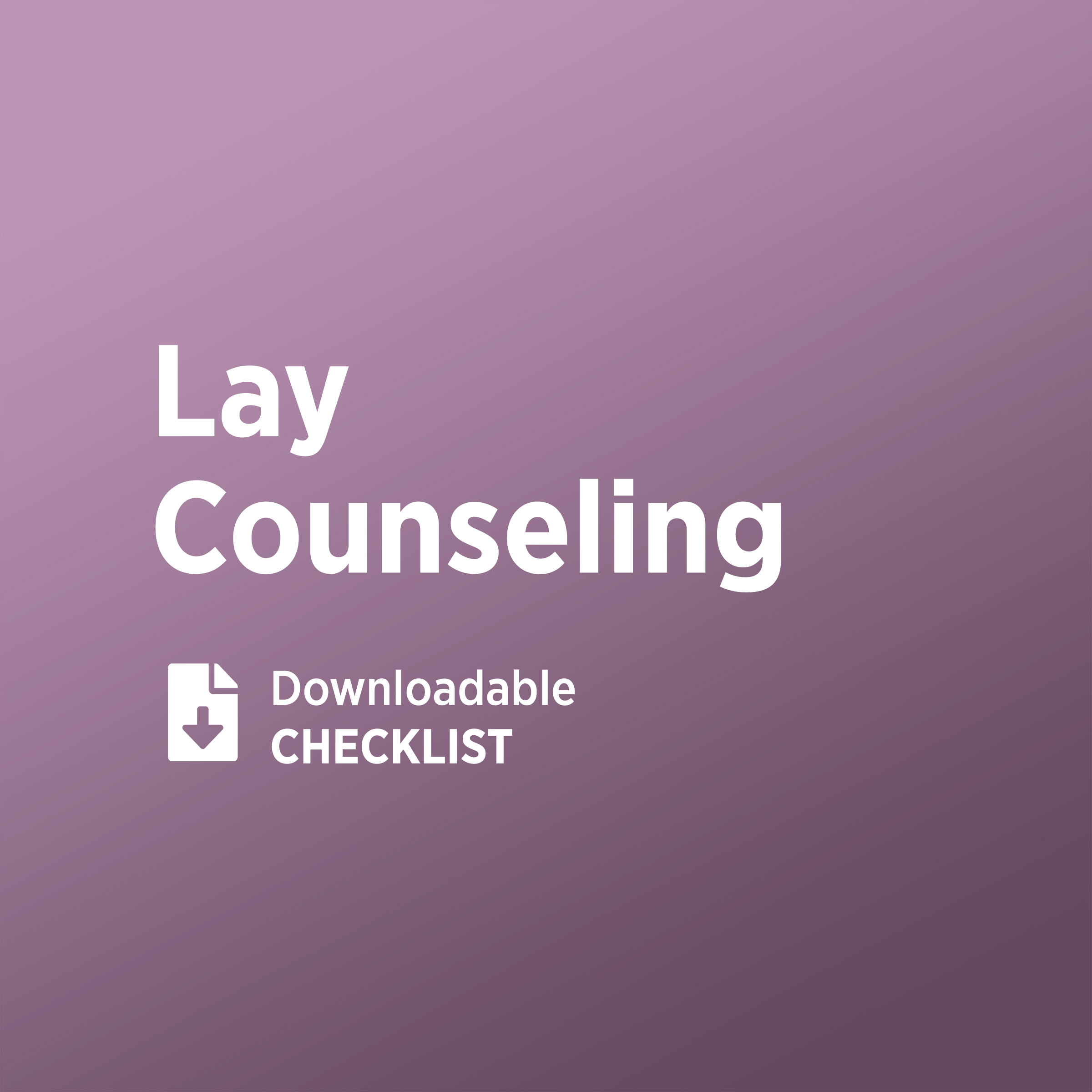 Developing a Lay Counseling Ministry | Church Law & Tax